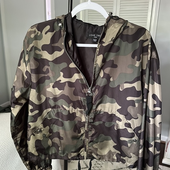 Love Tree | Jackets & Coats | Camo Nylon Jacket | Poshmark